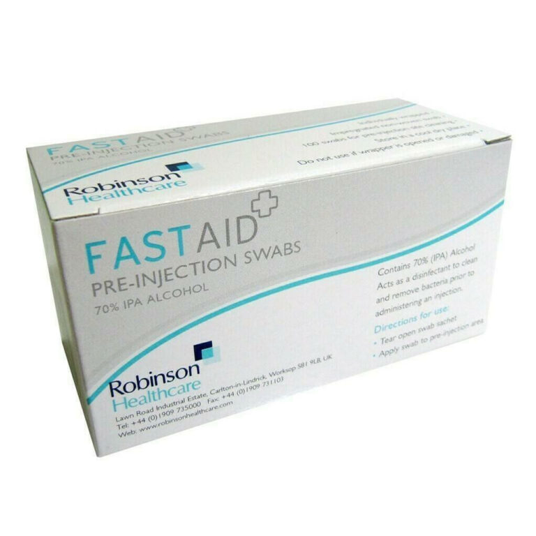 Fast Aid Pre Injection Swabs 70% Alcohol Wipes | Aesthisave